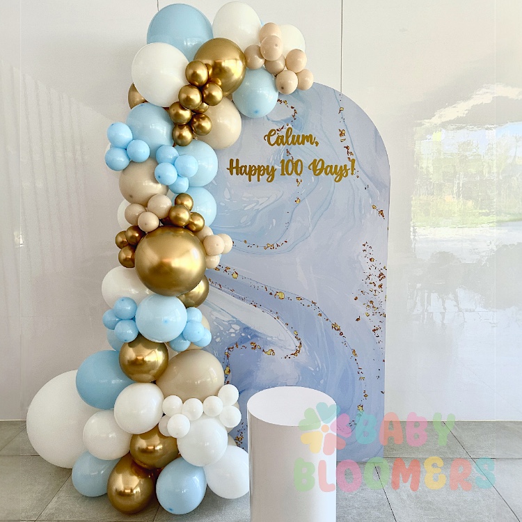 Blue Marble Arch Backdrops - Baby Bloomers
